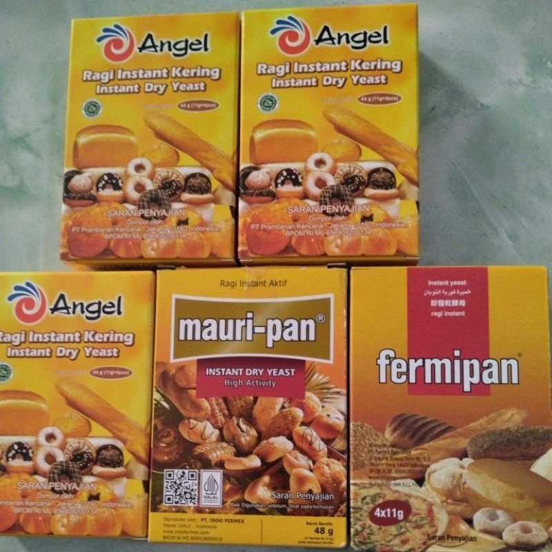 Jual Ragi instan instant yeast Fermipan Mauripan Angel sachet bahan ...