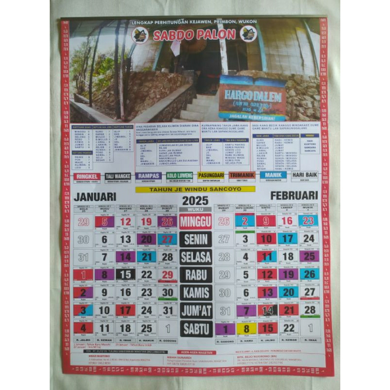 Jual GROSIR : Kalender 2025 - Kalender Jawa 2025 Sabdo Palon - Tanggalan Jawa lengkap ...