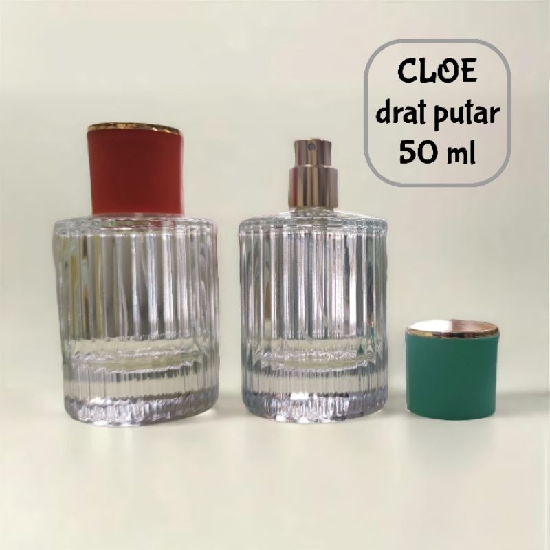 Jual BOTOL - CLOE 50 ML TUTUP WARNA | Botol parfum kosong Spray drat ...