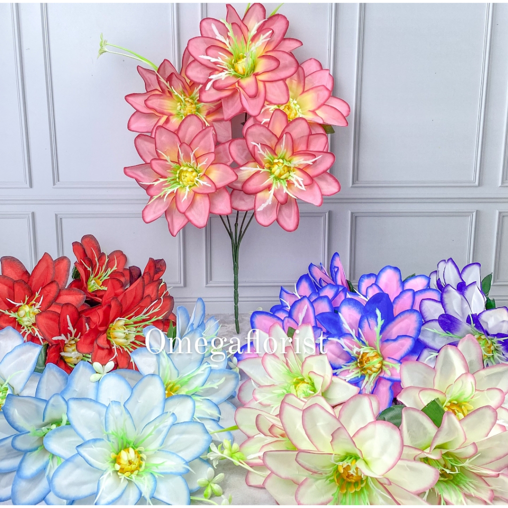 Jual Dahlia Lis Warna Artificial Dekorasi / Bunga Artificial / Bunga ...