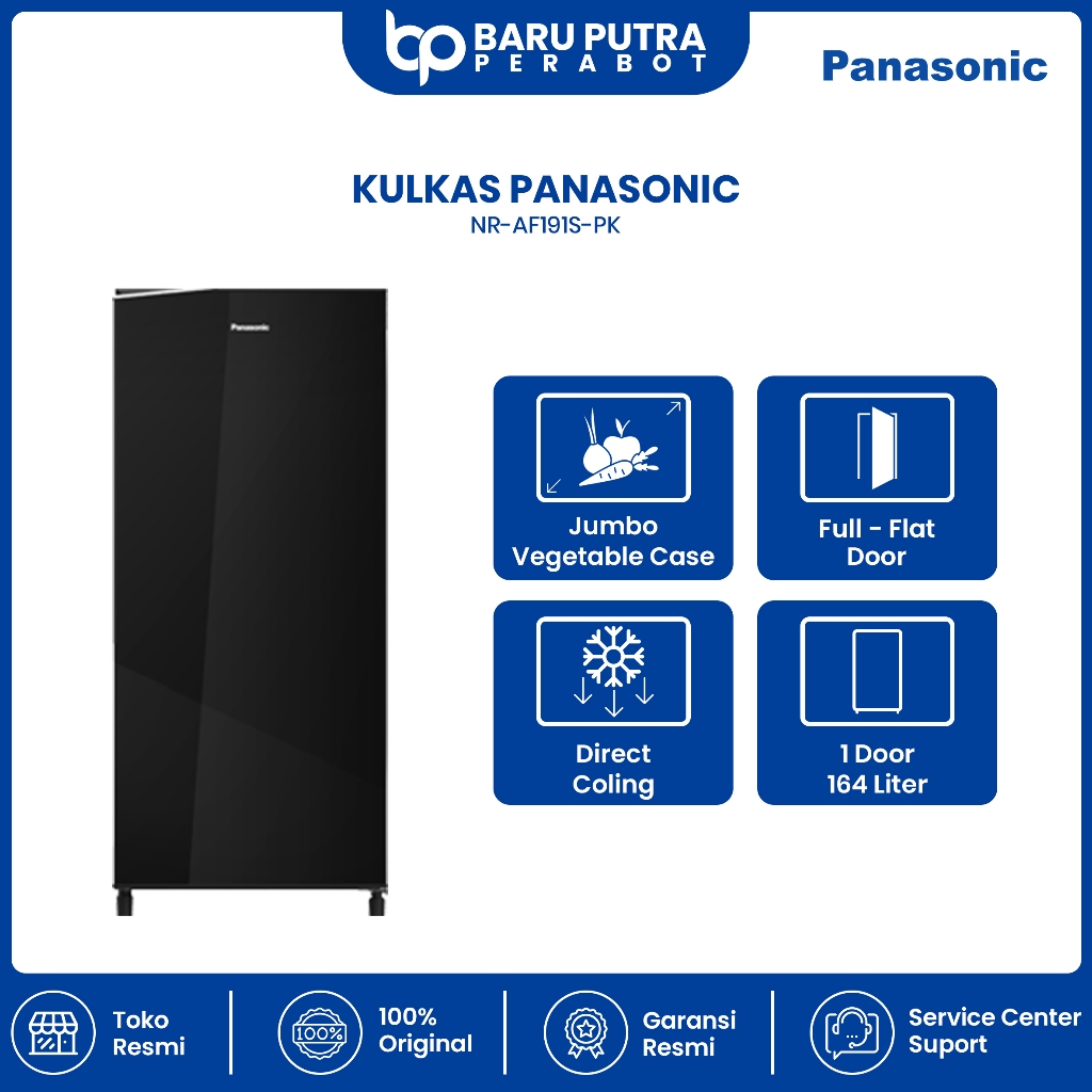 Jual PANASONIC NR-AF191S-PK Kulkas 1 Pintu [164 L] - Sparkling Black | Shopee Indonesia