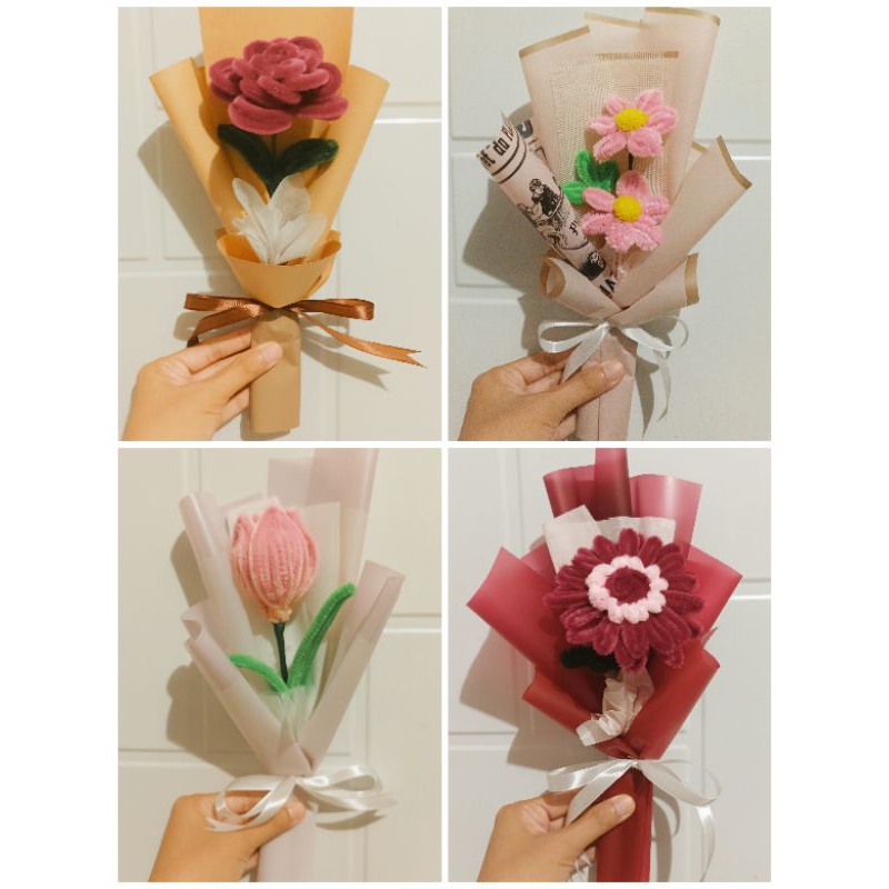 Jual single Flowers Bouquet | Buket bunga 1 tangkai | Buket bunga kawat ...