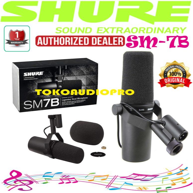 Jual Shure SM7B Dynamic Cardioid Microphone Broadcast Shure SM-7B ...