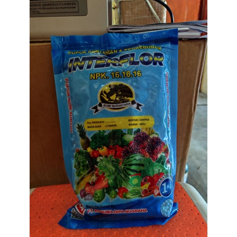 Jual Pupuk Interflor NPK 16-16-16 Berat 1KG | Shopee Indonesia