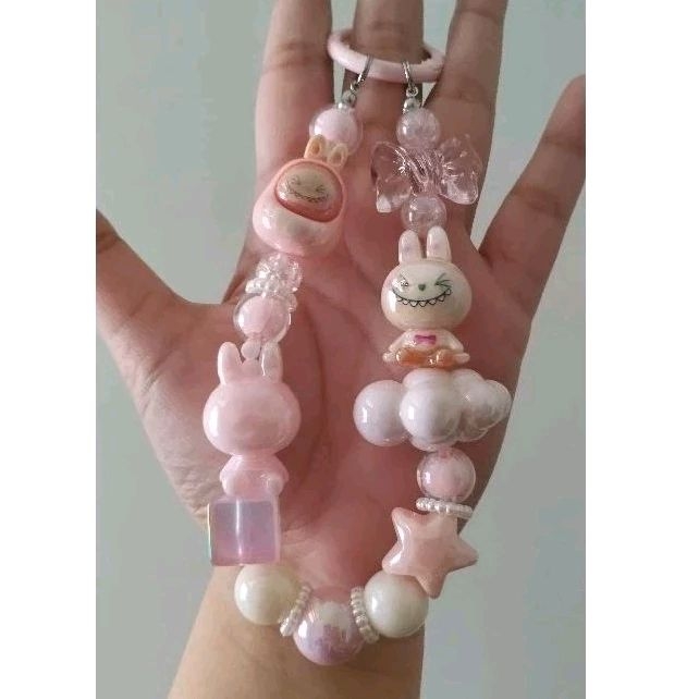 Jual custom strap/phone strap labubu popmart/gantungan hp labubu, free ...