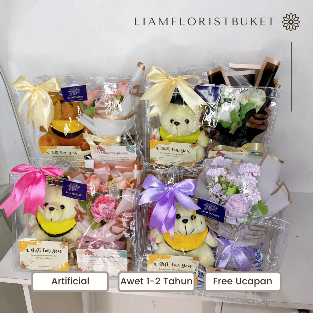 Jual HAMPERS BUKET TAS BONEKA/BUKET TAS TRANSPARAN/BUKET TENTENG BONEKA ...