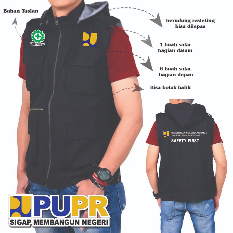Jual JAKET ROMPI PARASUT / JAKET ROMPI PEMBANGUNAN / ROMPI PUPR ...