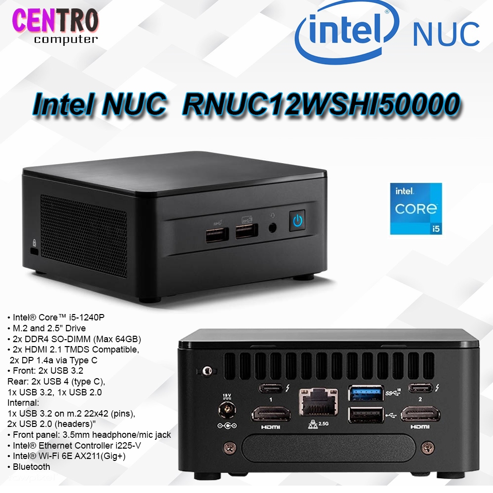 Jual Intel NUC Core i5 1240P Gen 12th RNUC12WSHI50000 | Shopee Indonesia