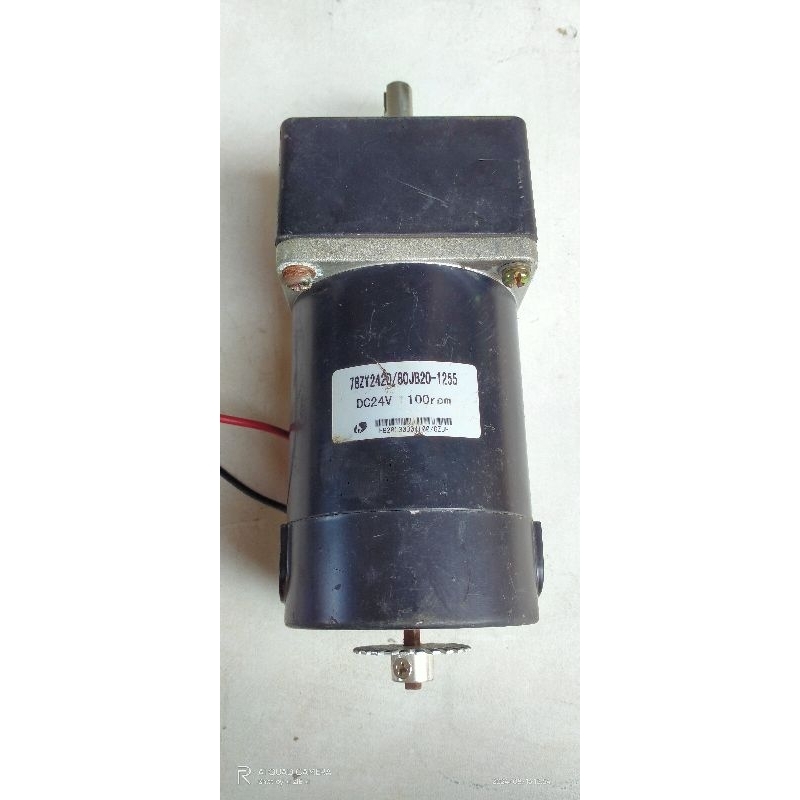 Jual Dinamo Motor DC Gearbox 24V. 100 Rpm. Ratio Gear 1/20. DC Motor ...