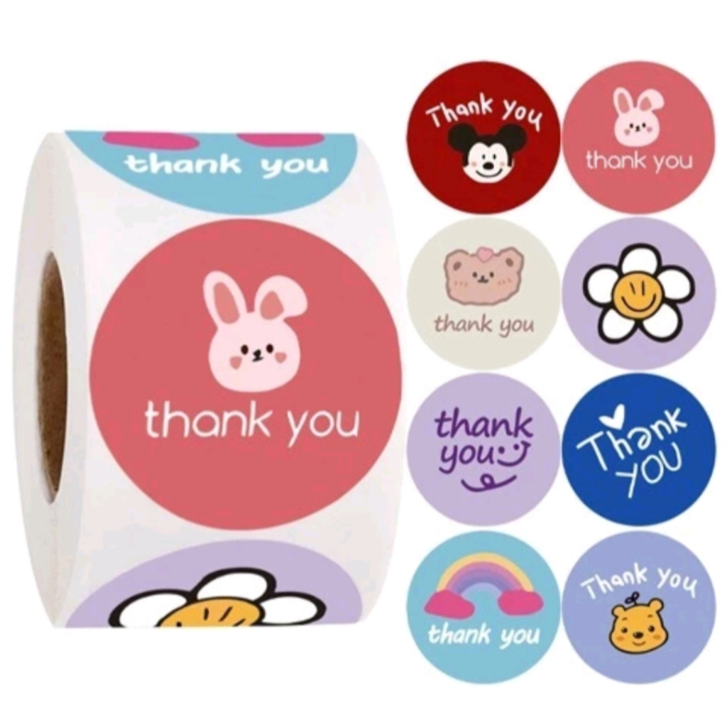 Jual Stiker Roll 500pcs Selamat Menikmati Sticker Makanan Kue Thank You ...