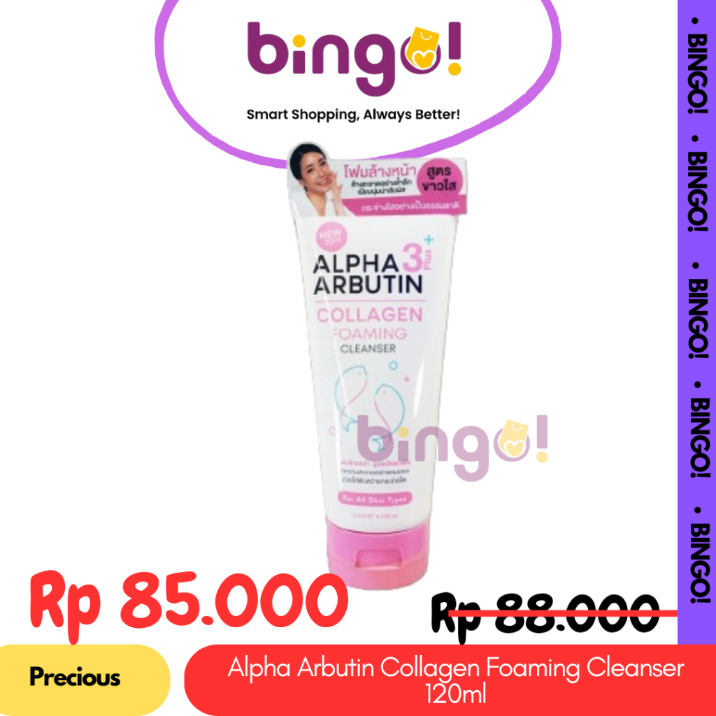 Jual Precious Skin Thailand Alpha Arbutin 3+++ Collagen Foaming Face Cleanser/Sabun Wajah ...