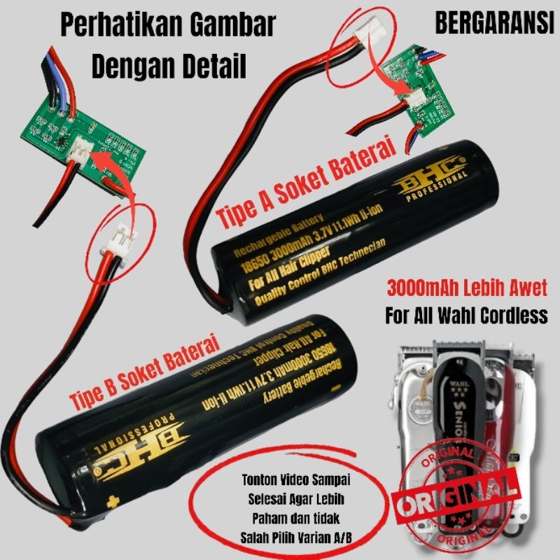 Jual BHC Baterai Clipper 3000mAh For All Clipper TUFT Elite Wahl ...