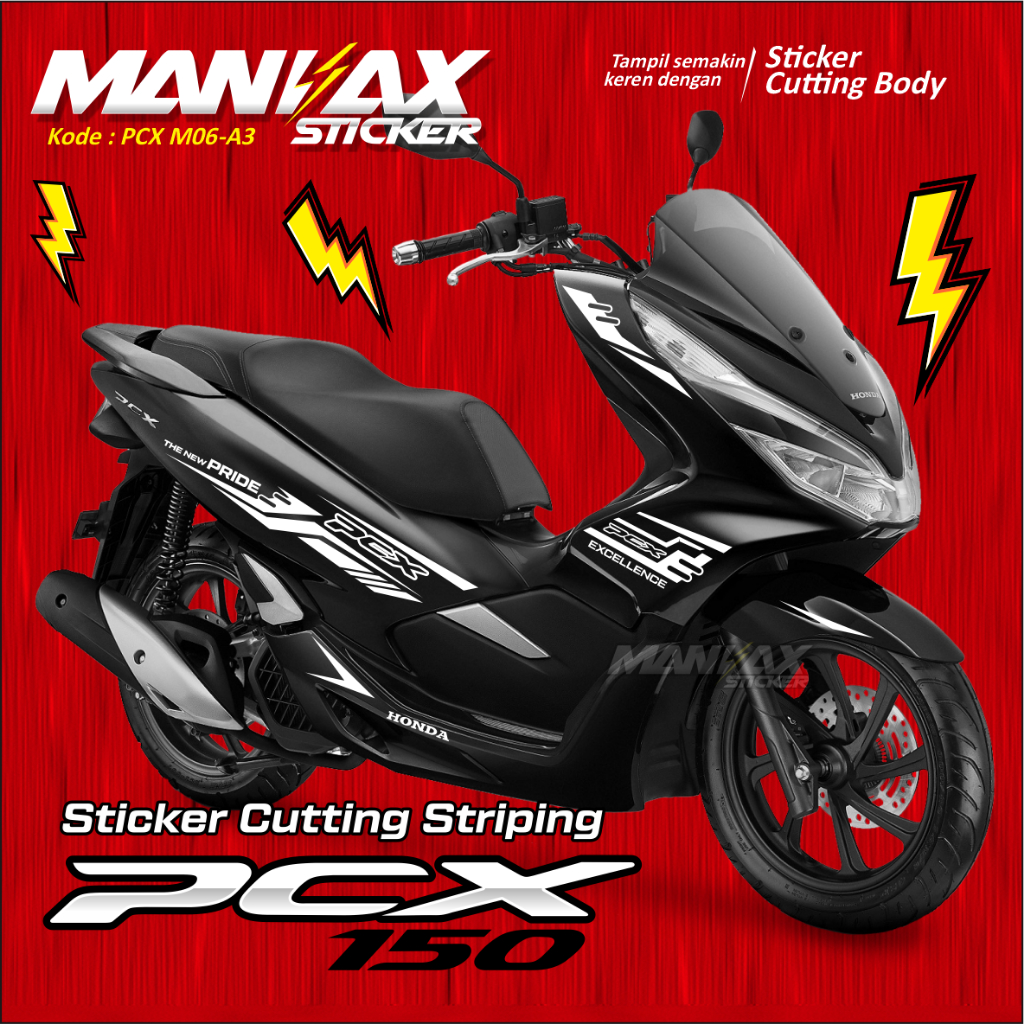 Jual Sticker PCX Putih - PCX Sticker Cuttin Putih - Sticker Honda PCX ...