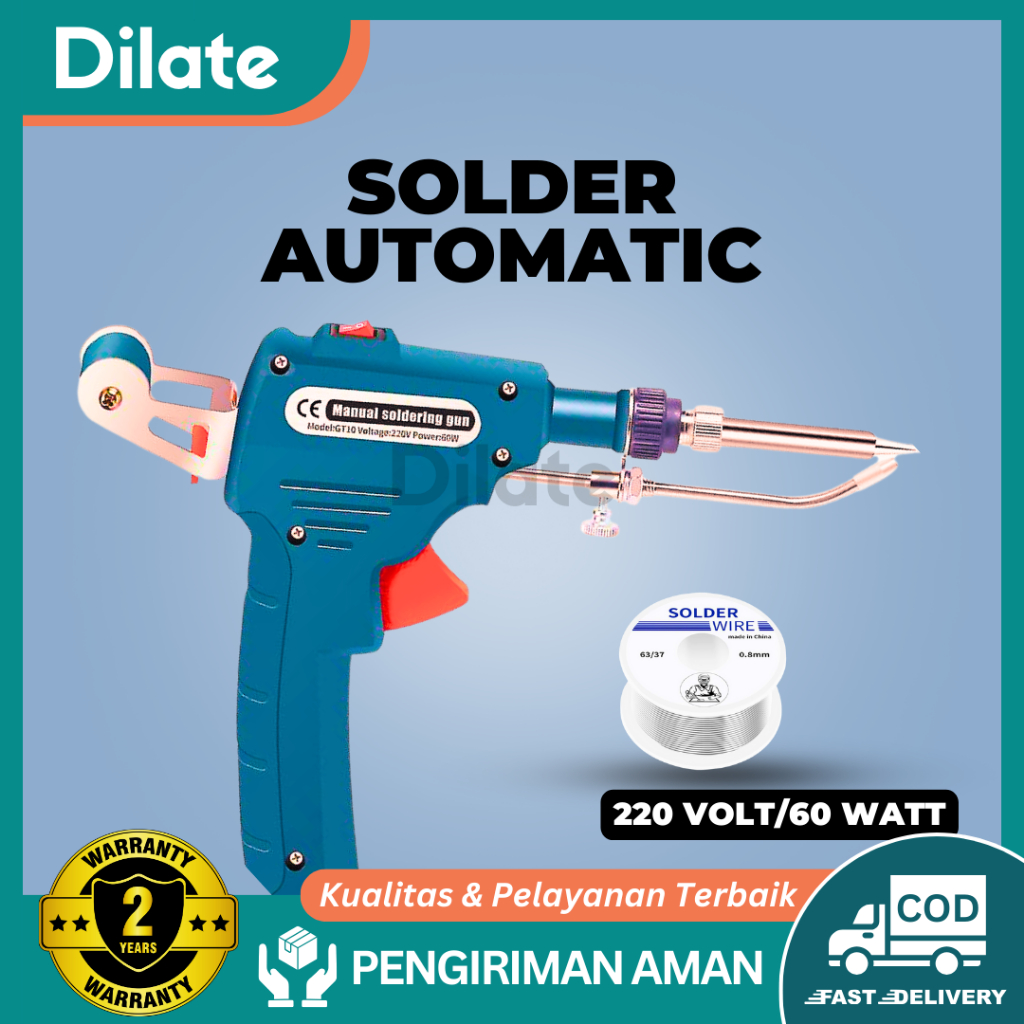 Jual Solder Tembak Listrik Timah Otomatis 60 Watt Iron Automatic 60W ...