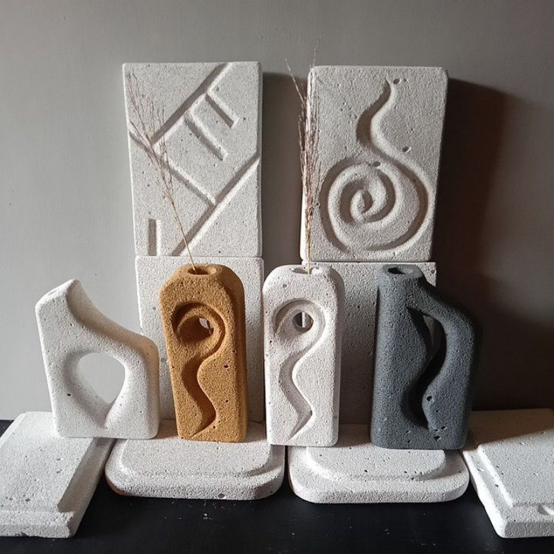 Jual VAS BUNGA AESTHETIC/VAS MODERN/HIASAN RUMAH/DEKORASI DINDING/VAS ...