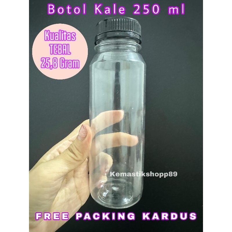 Jual (Isi 100 pcs) Botol Plastik Kale 250ml TEBAL 25,8 Gram FREE ...