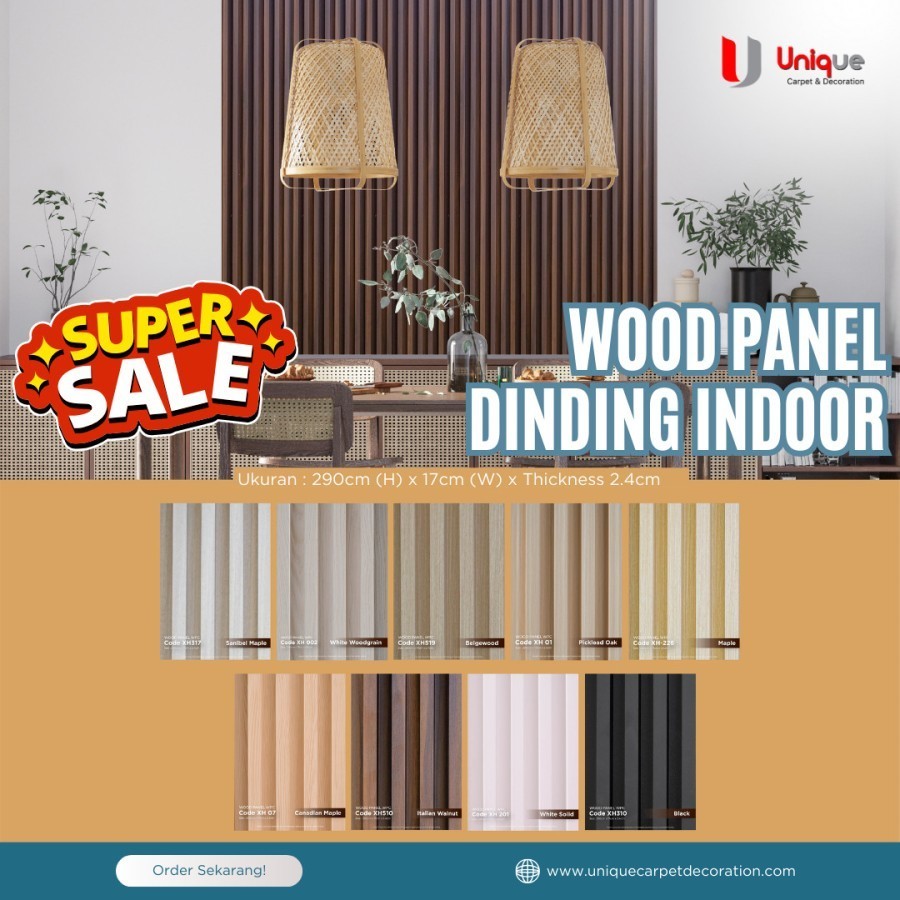 Jual Wall Panel PVC Salur Kayu / Unique Wood Panel Dinding Kisi-Kisi Kayu | Shopee Indonesia