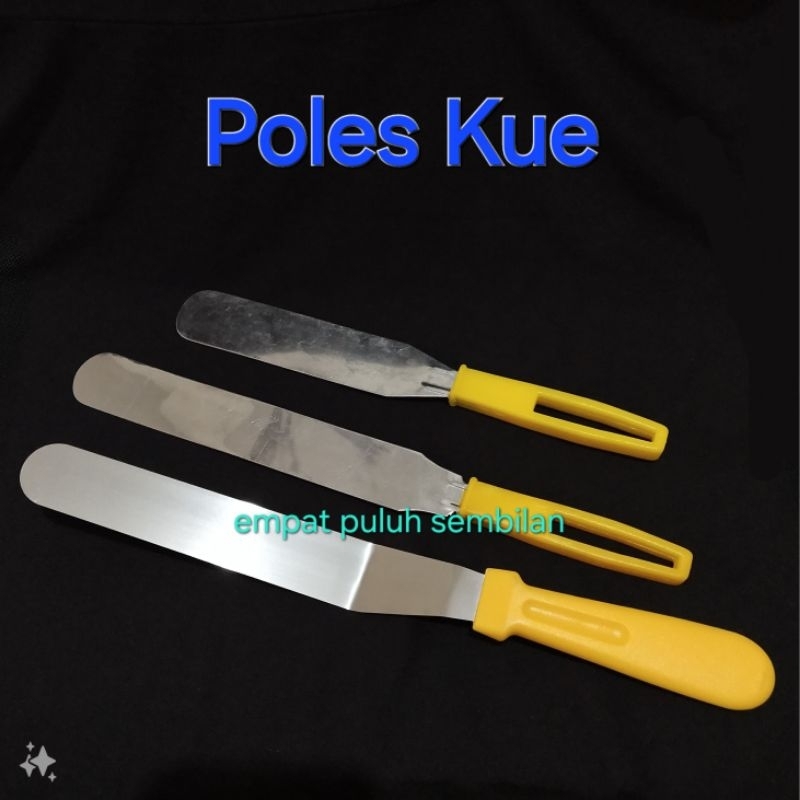 Jual poles kue tart 30cm 1 biji / spatula tart / pisau kue / penghalus ...