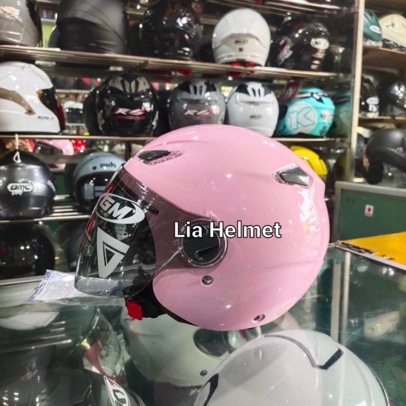 Jual Helm GM Venus Hijab solid Pink Pastel / GM Hijab Pink / GM Hijab original | Shopee Indonesia