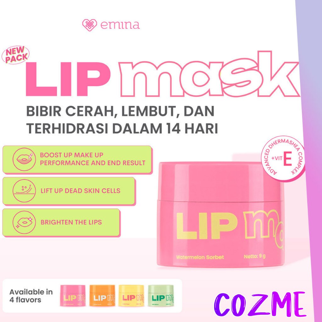 Jual EMINA Lip Mask Watermelon Sorbet | Shopee Indonesia
