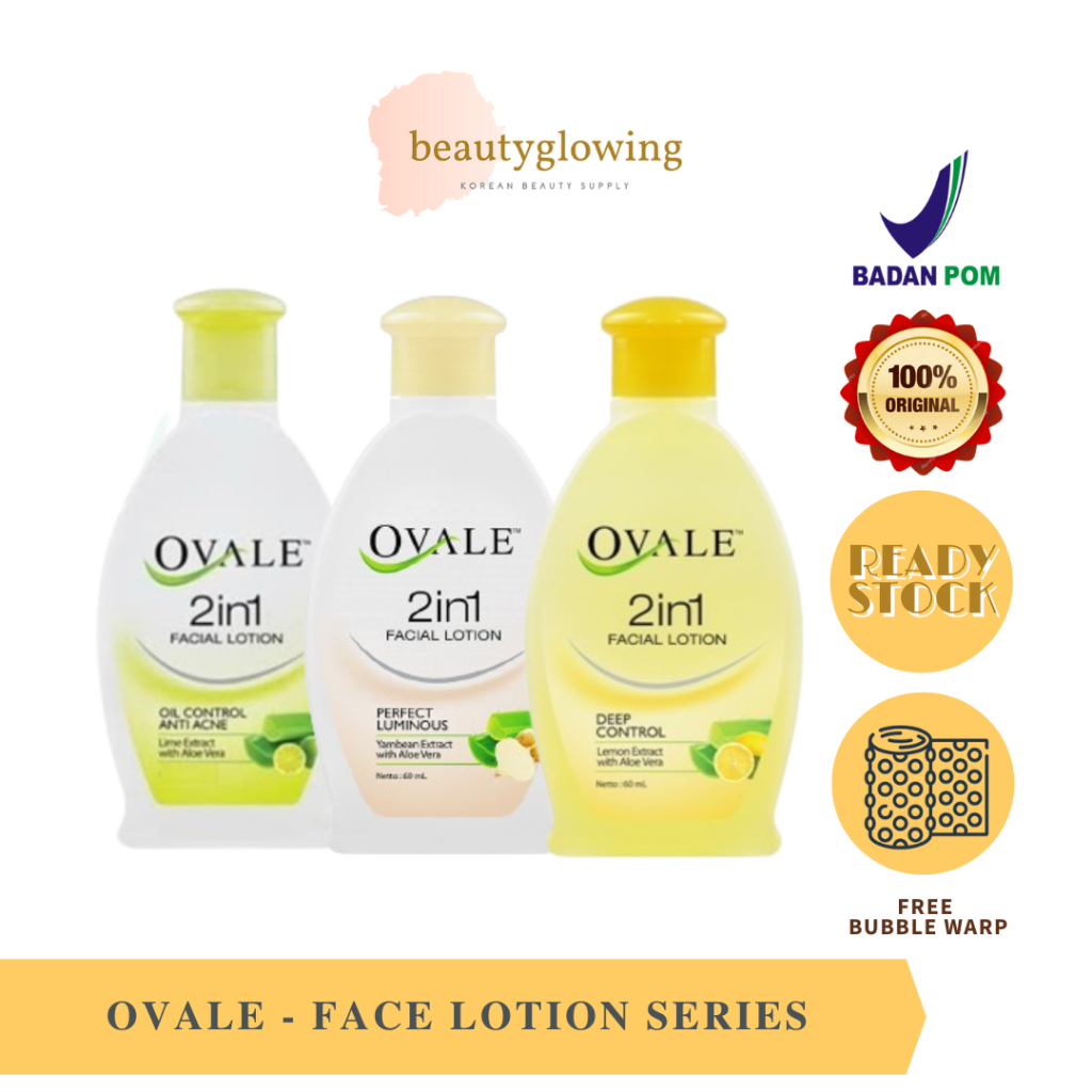 Jual OVALE Face Lotion 60mL | 100mL | 200mL - Pembersih Wajah Makeup ...