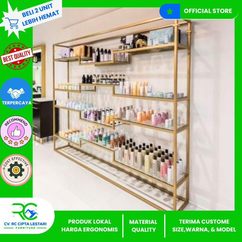 Jual [RC] Rak Display Kosmetik Aesthetic/Rak Salon/Rak Display | Shopee ...