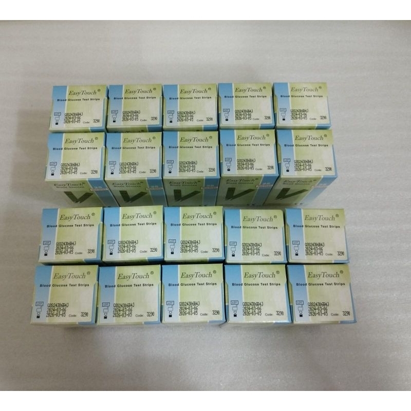 Jual Paket 20Box Easy Touch Blood Glucose 25 strip easy touch Easytouch ...