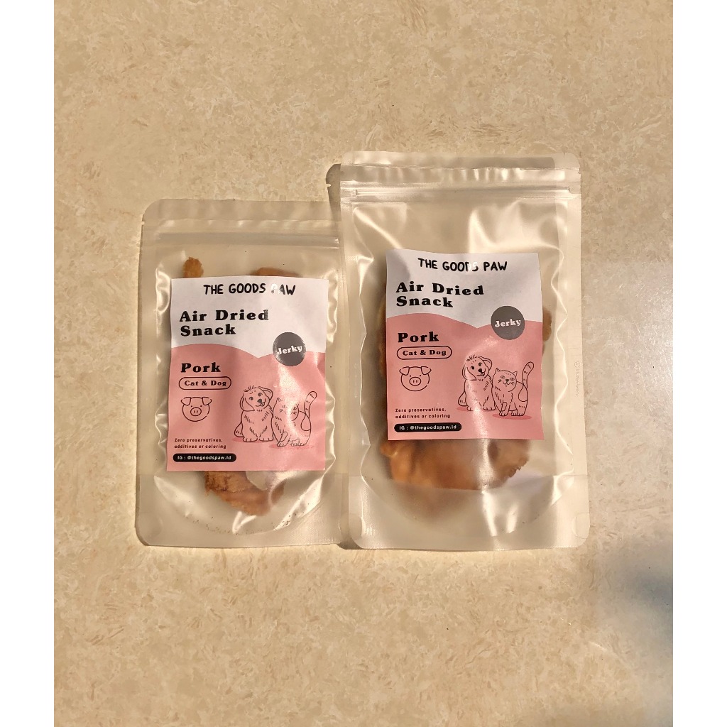 Jual THEGOODSPAW Pork Jerky / Daging Babi / Snack Anjing Kucing / Dog ...