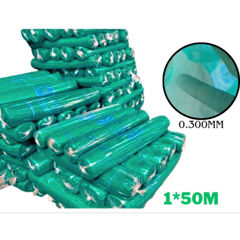 Jual Jaring Kasa Hijau 1 roll 50 meter lebar 1 m insect screen net Atap green house Tanaman ...