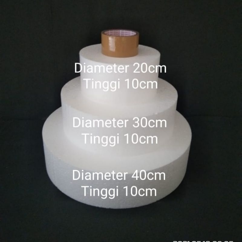 Jual Styrofoam Dummy Cake Set 3 Susun Tinggi 30cm Gabus Kue Tingkat ...