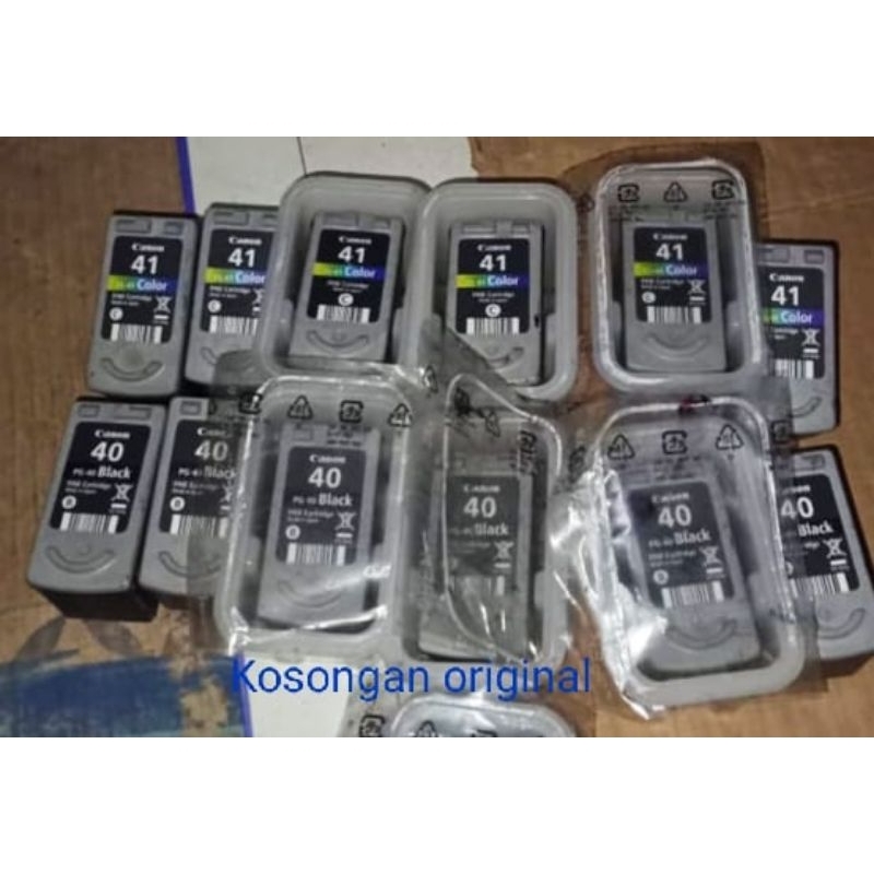 Jual Tinta Canon 40 black 41 color bekas kosongan original % | Shopee ...