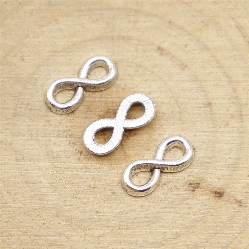Jual ( 10 pcs) Charm Infinity mini 12×5mm Liontin Infinity Pendant ...