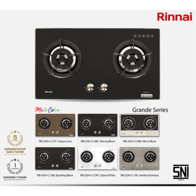 Jual RINNAI RB 2GH C BK / RINNAI RB 2GH C SB / RINNAI RB 2GH C CF KOMPOR GAS TANAM 2 TUNGKU ...