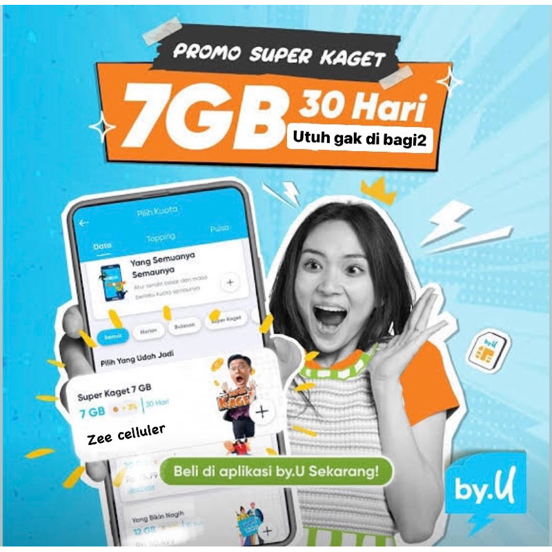 Jual Kartu ByU 7 GB 30 Hari Siap Pakai | Shopee Indonesia