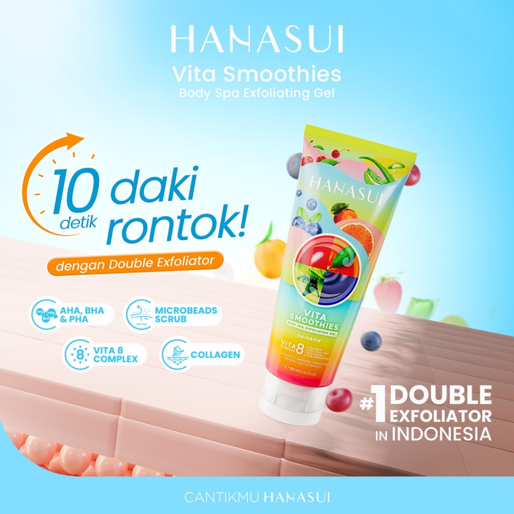 Jual Hanasui Body Spa Exfoliating Gel With Collagen | VITA 8 Complex ...