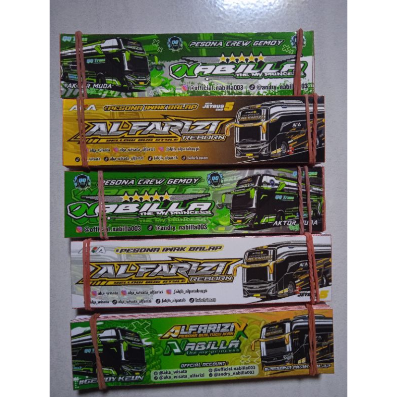 Jual stiker bus basuri ALFARIZI dan Nabila terbaru | Shopee Indonesia