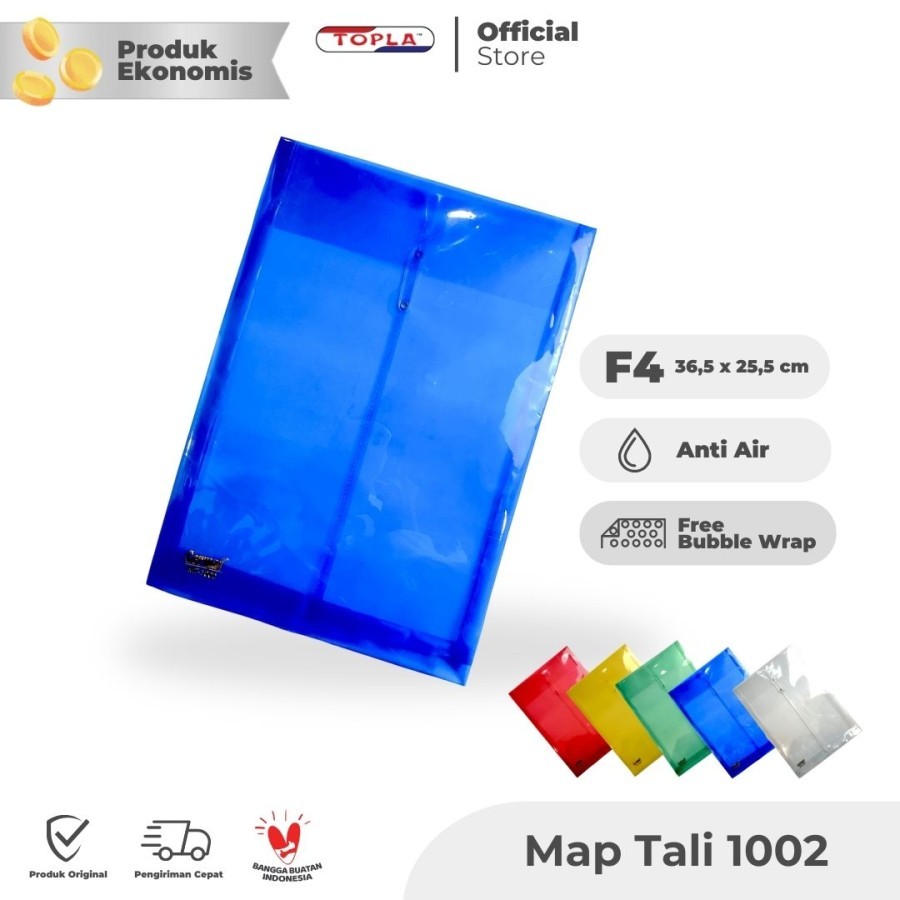 Jual Map Tali Mt 1002 Tempat Dokumen Plastik Topla Ukuran Folio F4 Shopee Indonesia