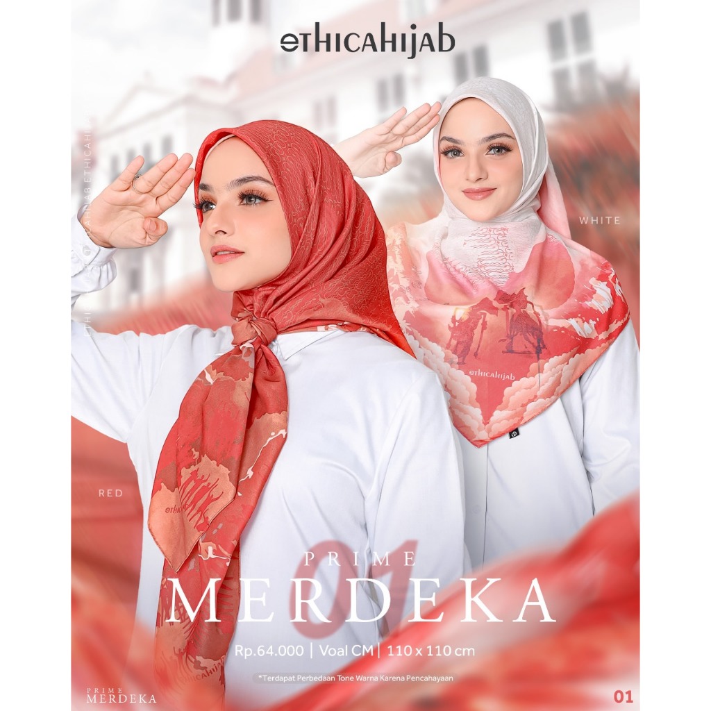 Jual HIJAB SEGIEMPAT KEMERDEKAAN PRIME MERDEKA 01 BY ETHICA | Shopee Indonesia