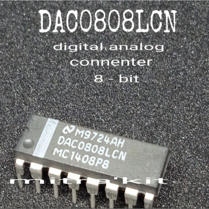 Jual IC DAC0808 DAC 0808 DAC0808LCN Digital to analog conventer 16pin ...
