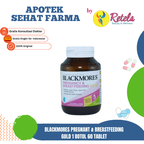 Jual BLACKMORES PREGNANT & BREASTFEEDING GOLD 1 BOTOL 60 TABLET ...