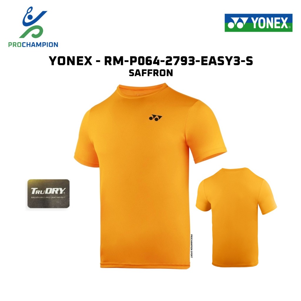 Jual New ! Kaos Jersey Badminton Yonex RM 2793 Easy Tee Saffron | Shopee Indonesia