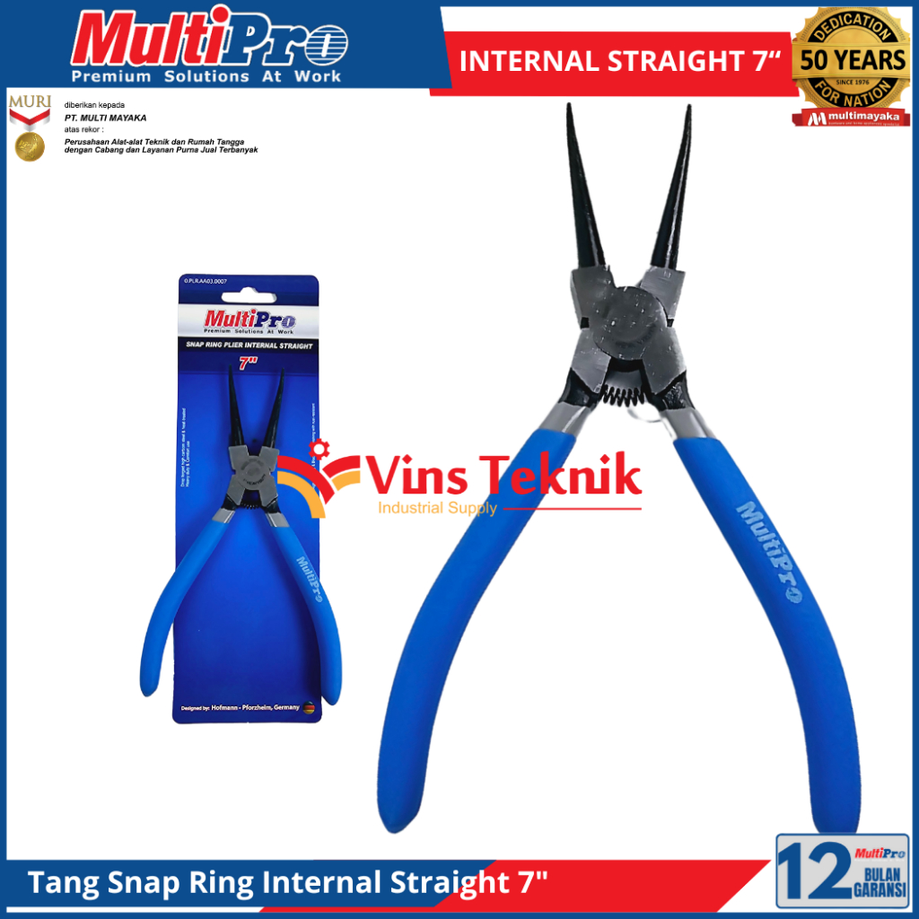 Jual Tang Snap Ring Internal Straight Snap Ring Lurus 7" Multipro ...