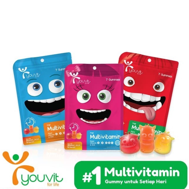Jual YOUVIT MULTIVITAMIN ANAK 7 DAY VARIAN MIX- YOUVIT KIDS GUMMY ...