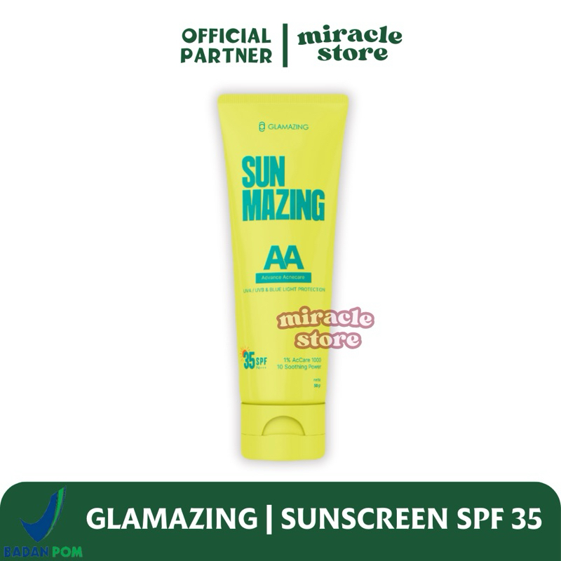 Jual [MIRACLE STORE] SUNSCREEN SPF 35 GLAMAZING AA Glamazing ...