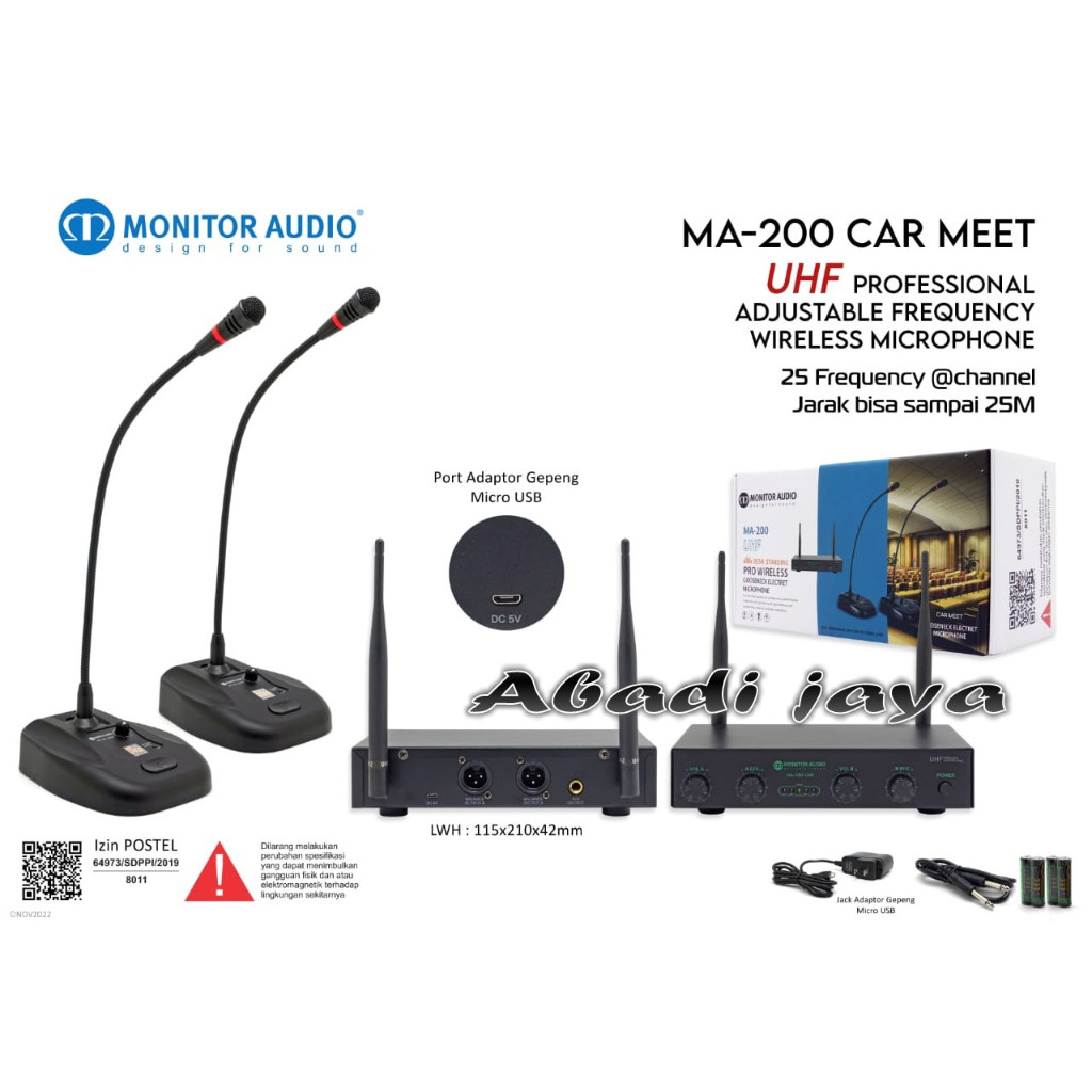 Jual MIC WIRELESS MEJA CONFERENCE MONITOR AUDIO MA200 / MA 200 / MA-200 ...