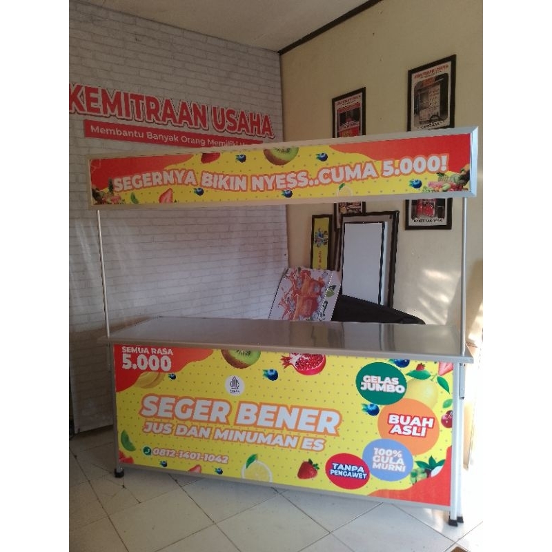 Jual Booth Portable Meja Lipat Rombong Lipat ukuran 2 Meter berbahan ...