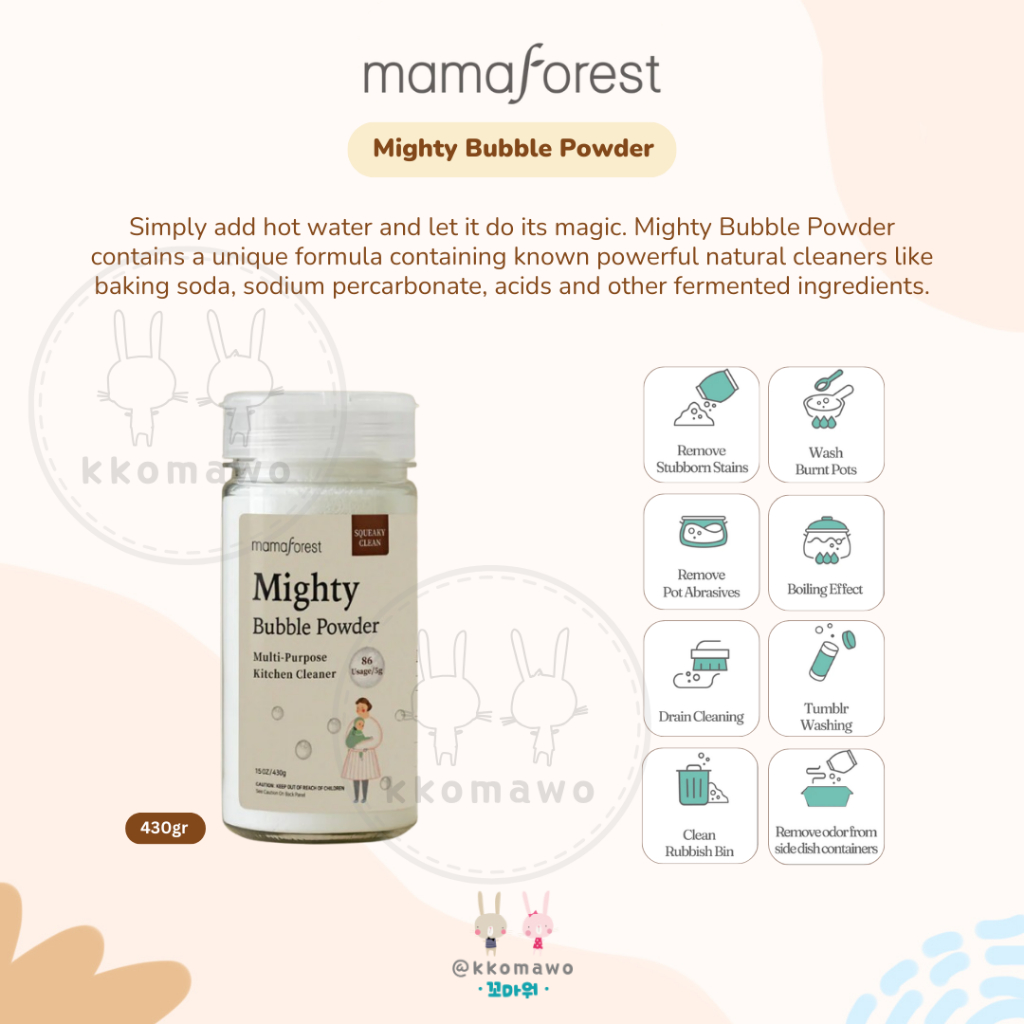 Jual MAMAFOREST - Mighty Bubble Powder Multi Purpose Cleaner Korea ...