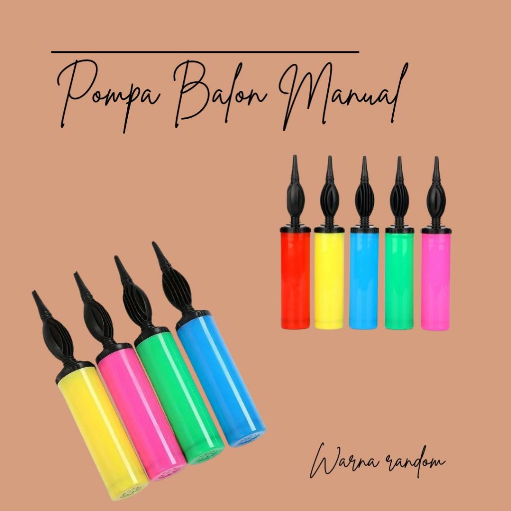 Jual POMPA BALON TANGAN / WARNA BIASA / WARNA PASTEL / POMPA BALON ...