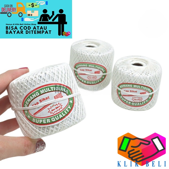 Jual Tali Benang Kasur Rami Cap Sikat / Tali Bendera Plastik Merah ...