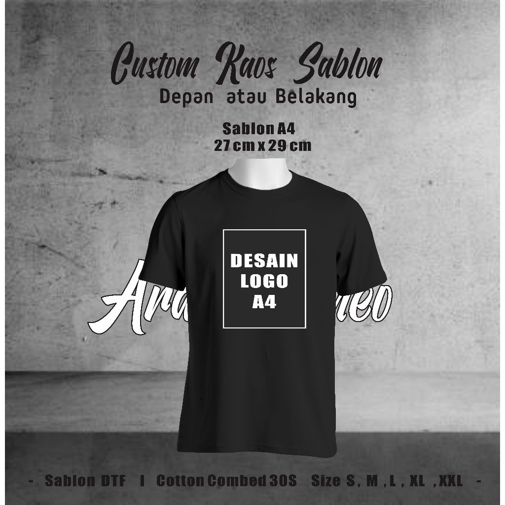 Jual Sablon Kaos Satuan Ukuran A4 dan A3| sablon costume | sablon ...